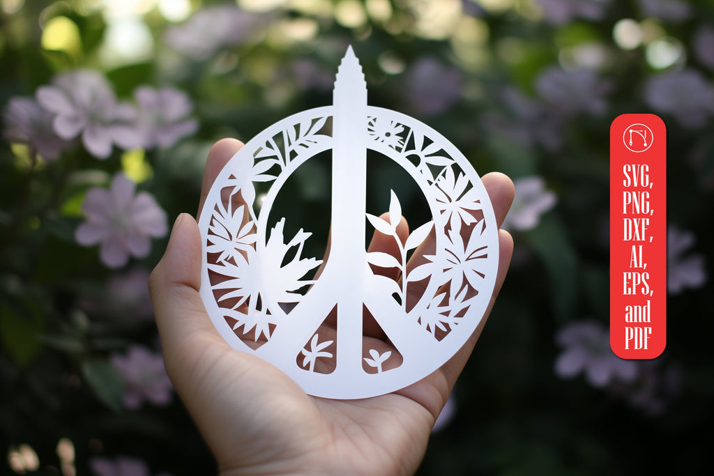 Cricut laser-cut Peace Sign SVG - So Fontsy