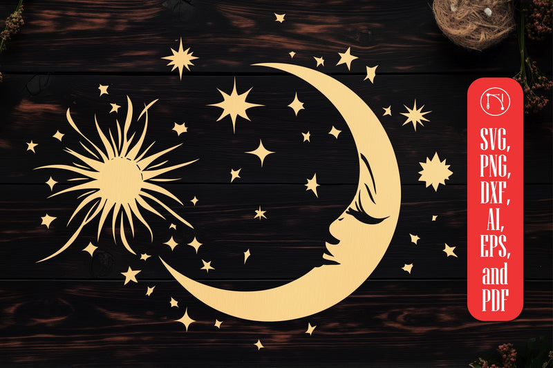 Cricut Magic and Celestial SVG Cut File - So Fontsy