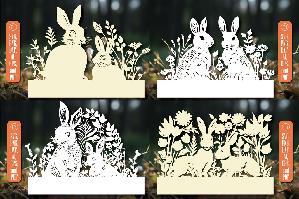 Cricut Paper Craft Rabbit SVG Bundle - So Fontsy