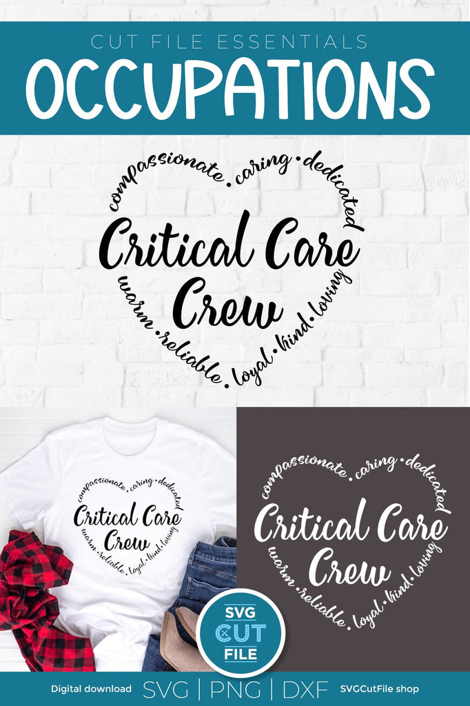 Critical care crew svg for ICU nurse squad or team - So Fontsy