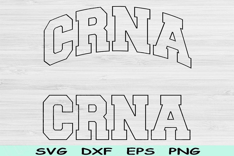Crna Svg Dxf Cut Files, Crna Png, Nurse Anesthetist Svg Files For ...