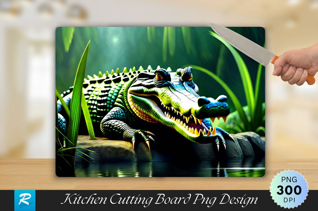 Crocodile Background Cutting Board - So Fontsy