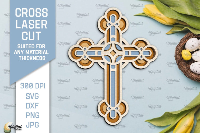 Cross Laser Cut. Multilayer Cross SVG - So Fontsy