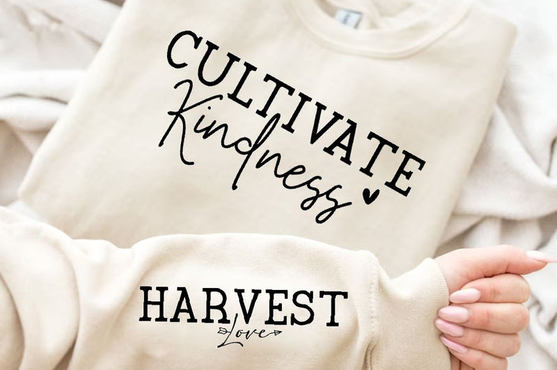 Cultivate Kindness Sleeve SVG Design, Inspirational sleeve SVG ...