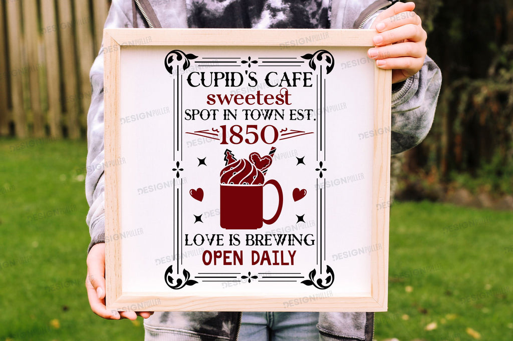 Cupids cafe sweetest spot Svg Design - So Fontsy