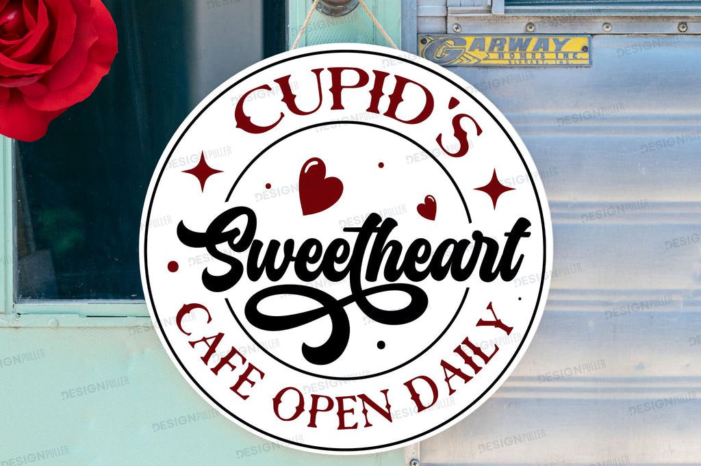 Cupids sweetheart cafe open Svg Design - So Fontsy