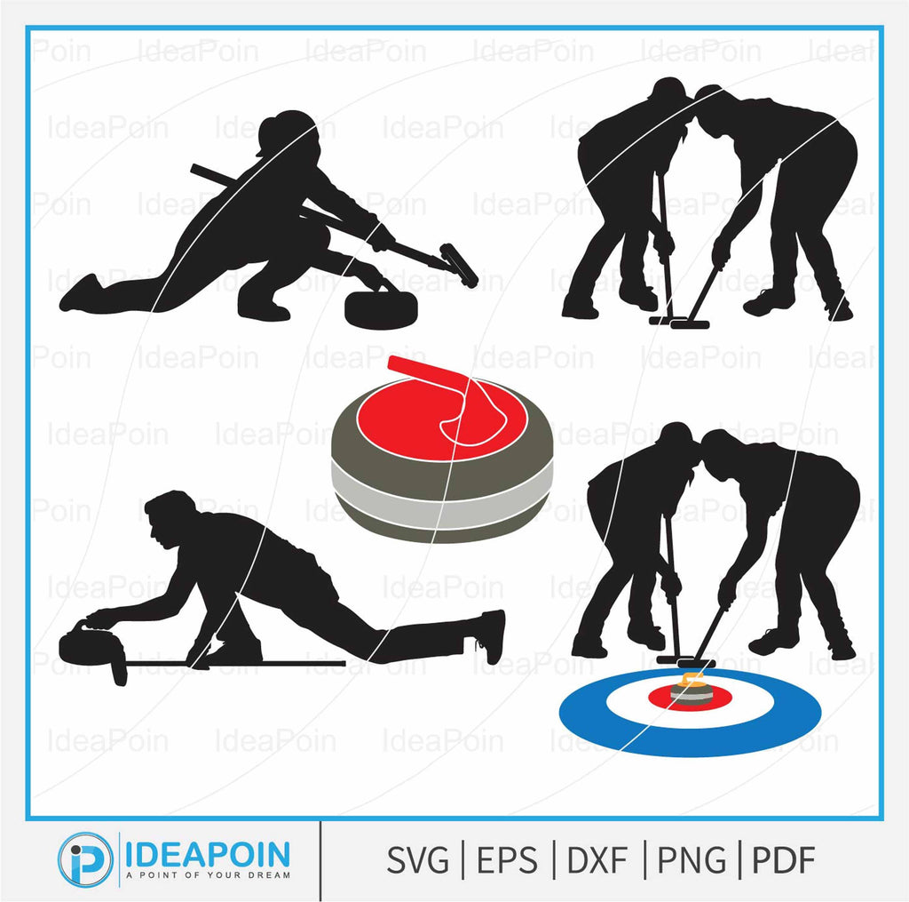 Curling SVG, Curling SVG Bundle, Curling Rock svg, Curling Vector ...