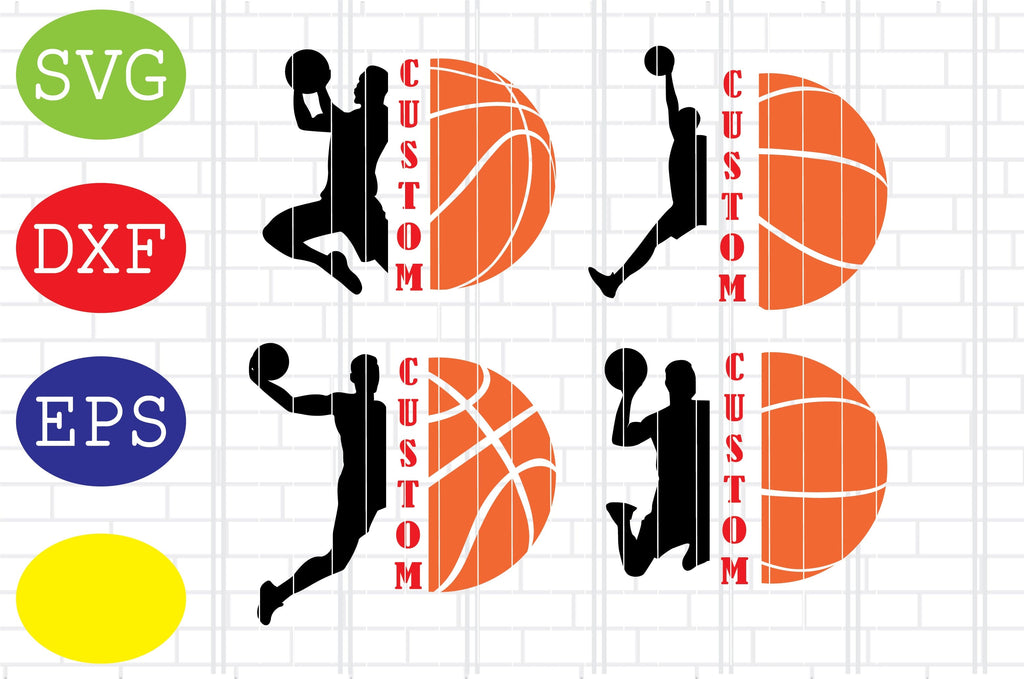 Custom Basketball Player Svg, Basketball Clipart, Basketball Cut Files ...