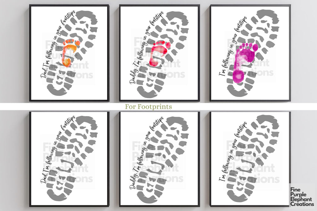 Custom Shoe Boot Print Footprint l Digital Art Print | Father Mother ...