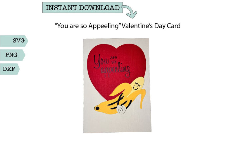 Cut Out Card SVG- You are so Appeeling Valentine's Card - So Fontsy