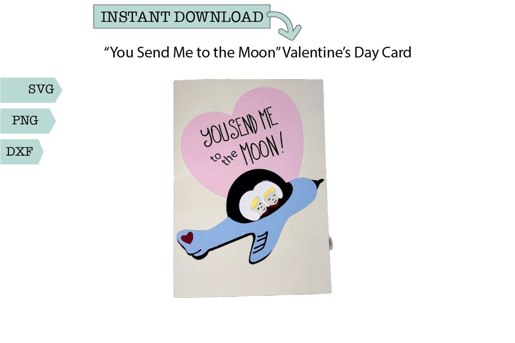 Cut Out Card SVG-You Send Me Valentine's Card - So Fontsy
