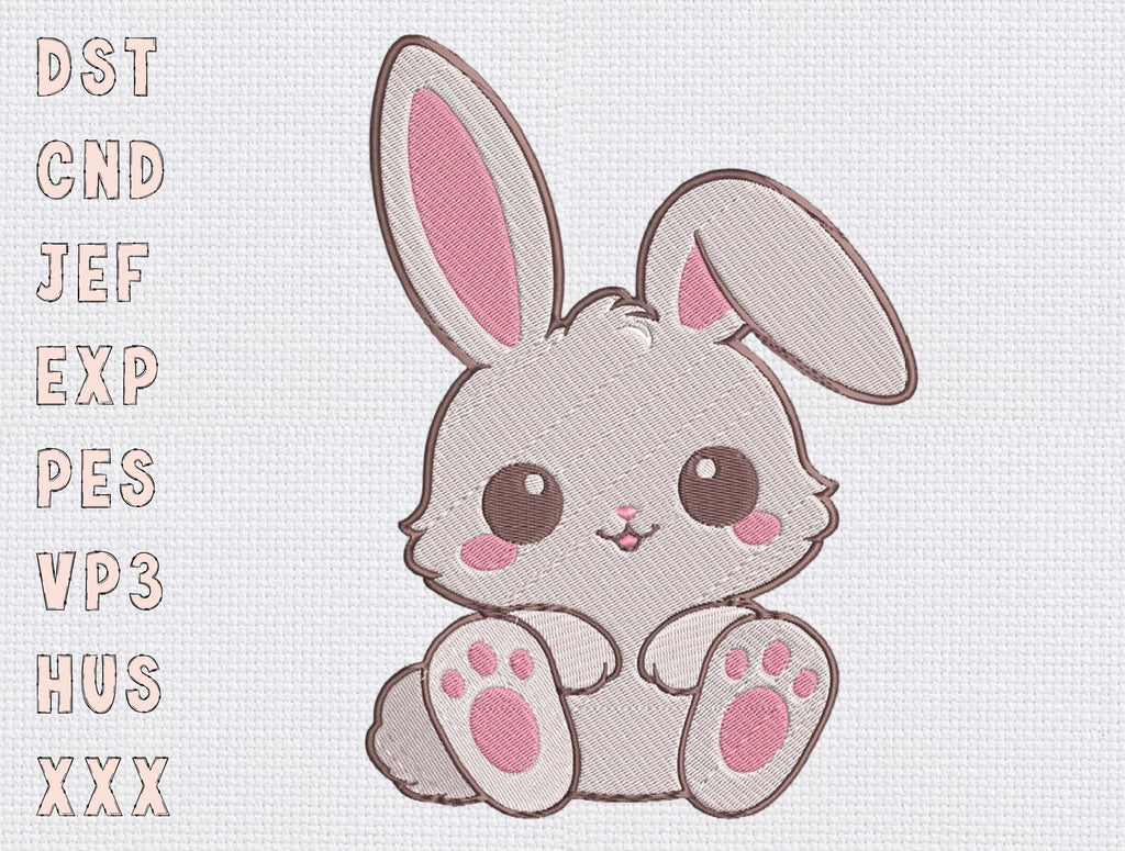 Cute Baby Bunny Embroidery Design - So Fontsy