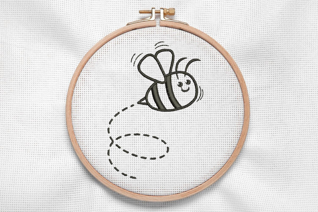 Cute Bee for Machine Embroidery - So Fontsy