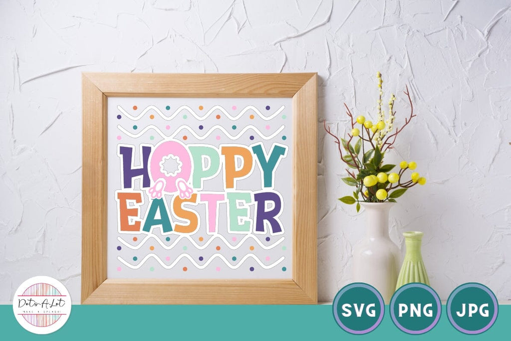 Cute Bunny Butt Hoppy Easter SVG Instant Download - So Fontsy