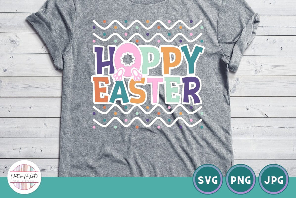 Cute Bunny Butt Hoppy Easter SVG Instant Download - So Fontsy