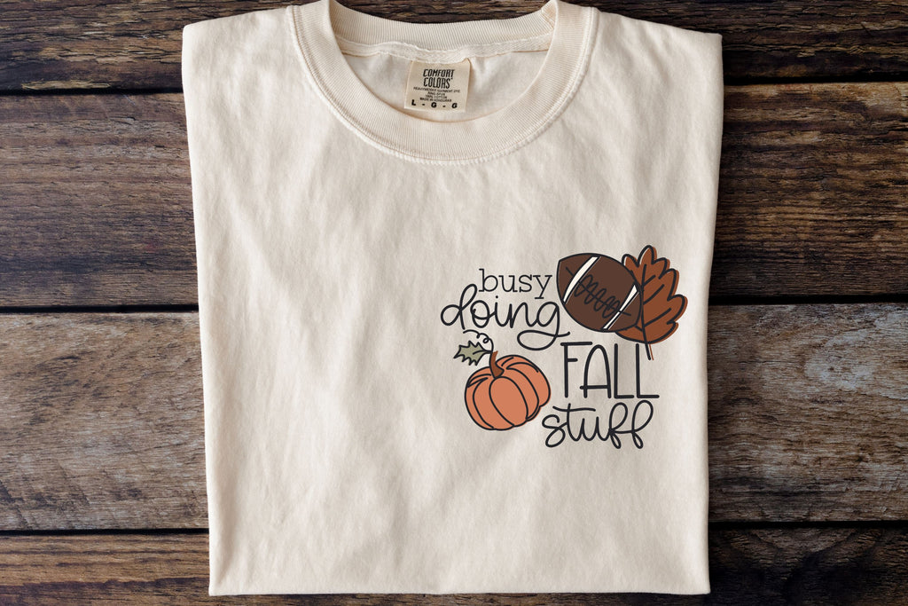 Doing Fall Stuff SVG, Fall PNG, Pumpkin & Football Tshirt - So Fontsy