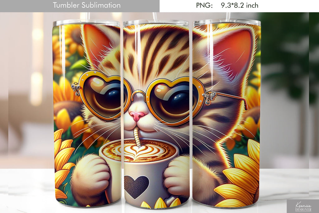 Cute cartoon animal. Kids tumbler design - So Fontsy