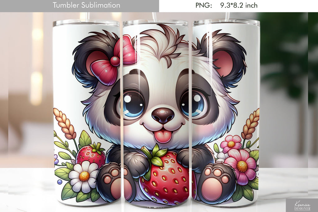 Cute cartoon animal. Kids tumbler design - So Fontsy