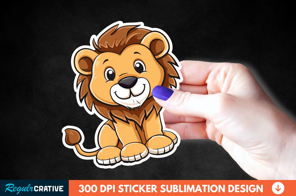 Cute Cartoon Animal Sticker Clipart - So Fontsy