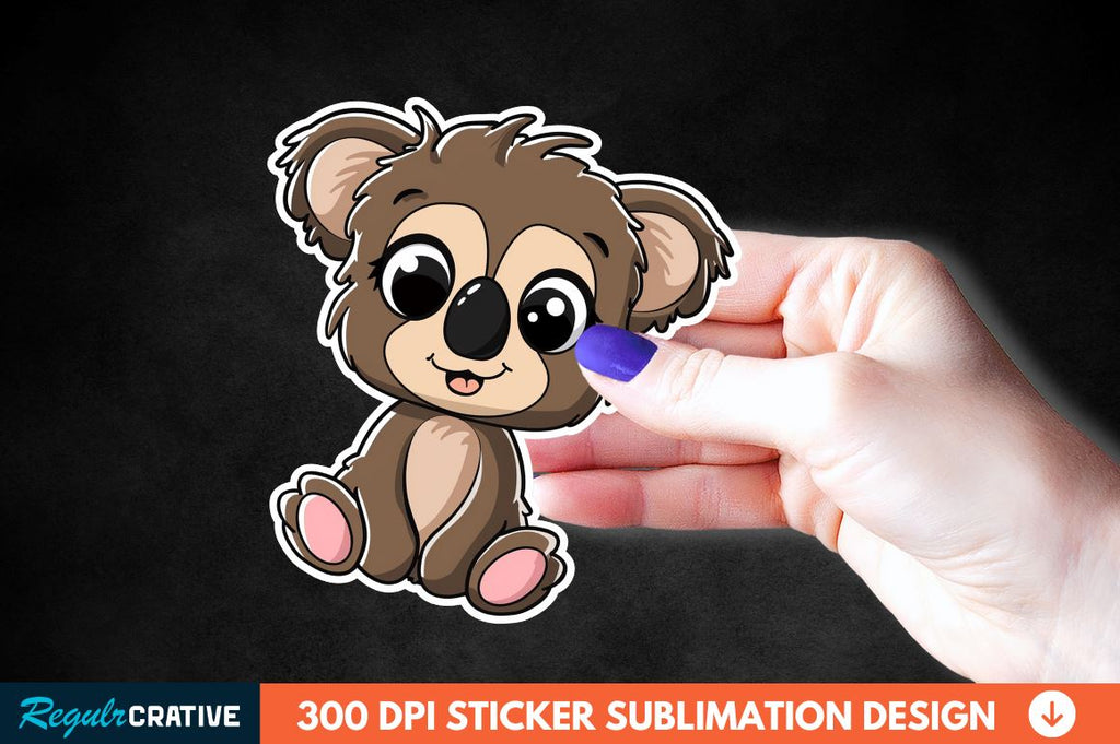 Cute Cartoon Animal Sticker Clipart - So Fontsy