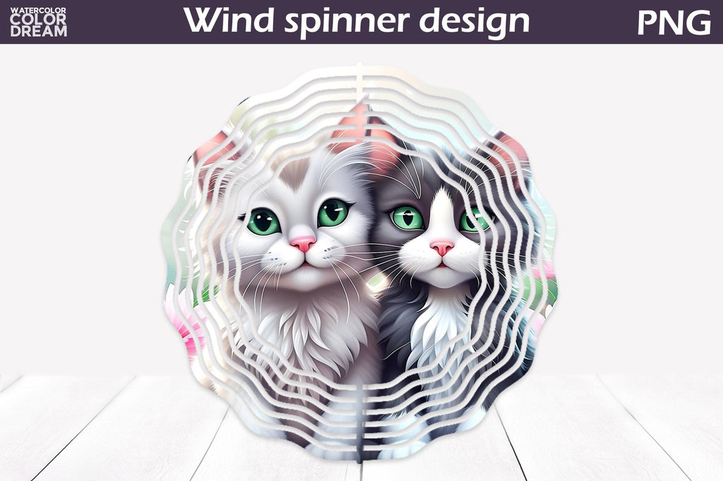 Cute Cat Wind Spinner | Funny Cats Wind Spinner - So Fontsy