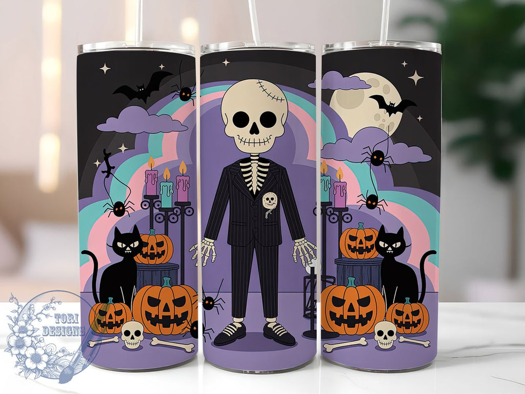 Cute Character Halloween Tumbler Wrap, Spooky Cute Wrap, Halloween 20Oz ...