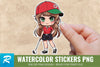 Cute Chibi Golf Girl Sticker Clipart, Sticker PNG Clipart - So Fontsy