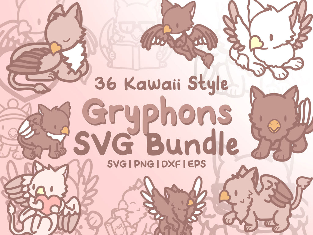 Cute Gryphons SVG Design Set - So Fontsy