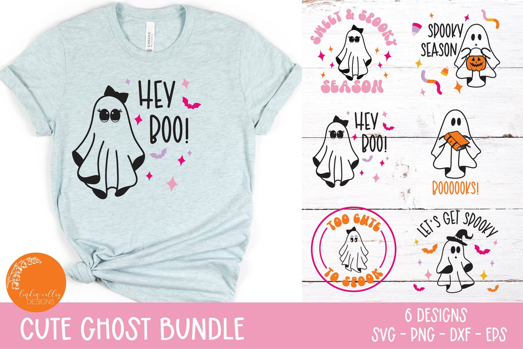 Cute Halloween Ghost SVG Bundle-Halloween SVG Bundle - So Fontsy