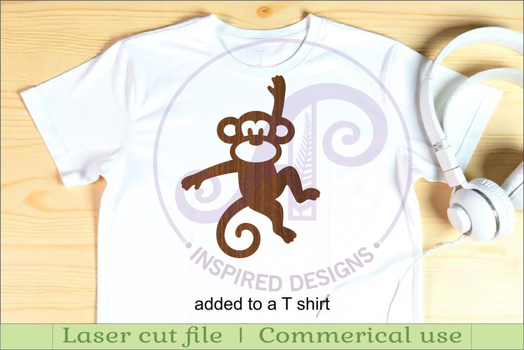 Cute little monkeys Silhouette laser cut wall art 1 - So Fontsy