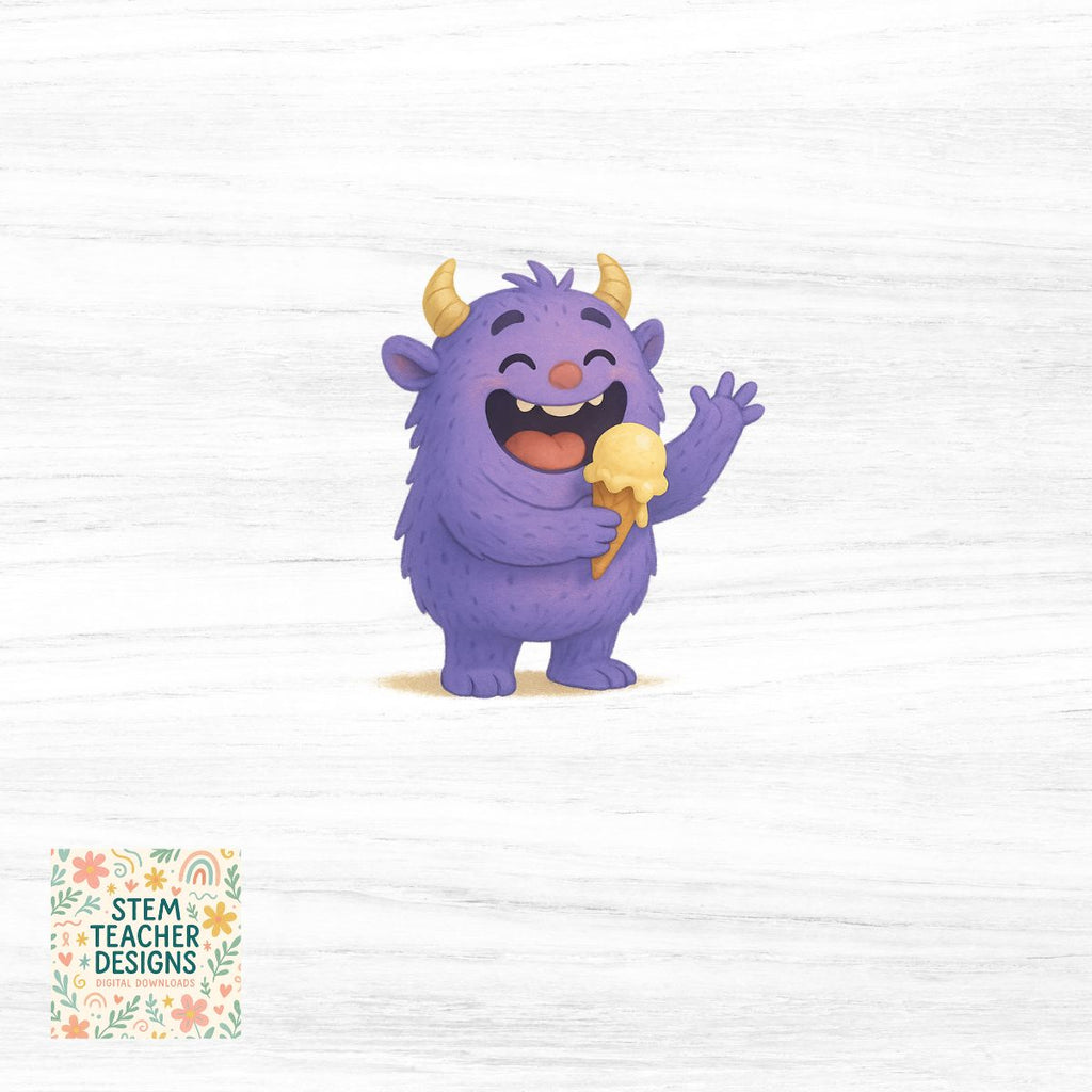 Cute Monster Clipart Bundle – 7 PNG Files – Fun Cartoon Monsters for K ...