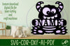 Cute monster name sign design 1 svg laser cut template - So Fontsy