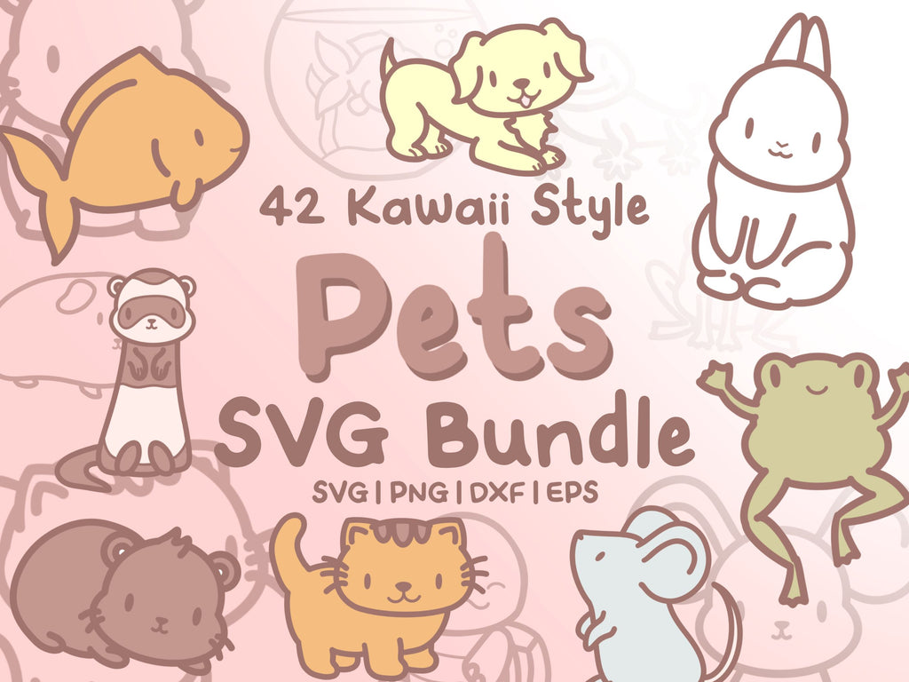 Cute Pet Animals SVG Design Set - So Fontsy
