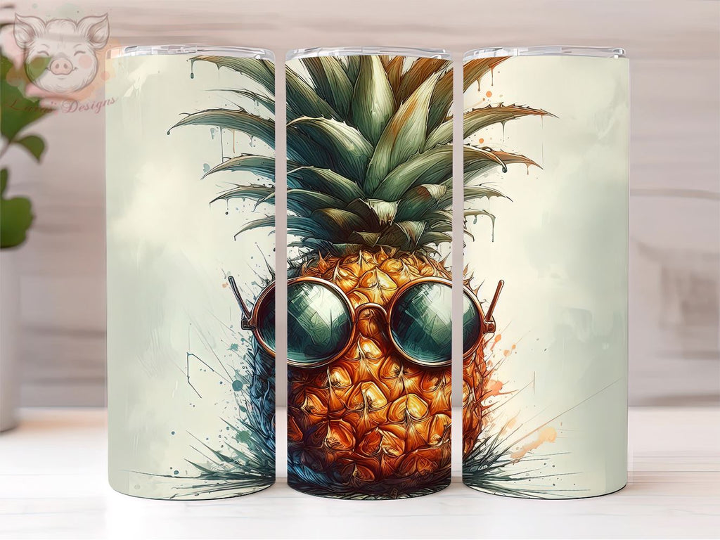 Cute Pineapple 20oz Tumbler Png, Pineapple Sublimation Design, Digital ...