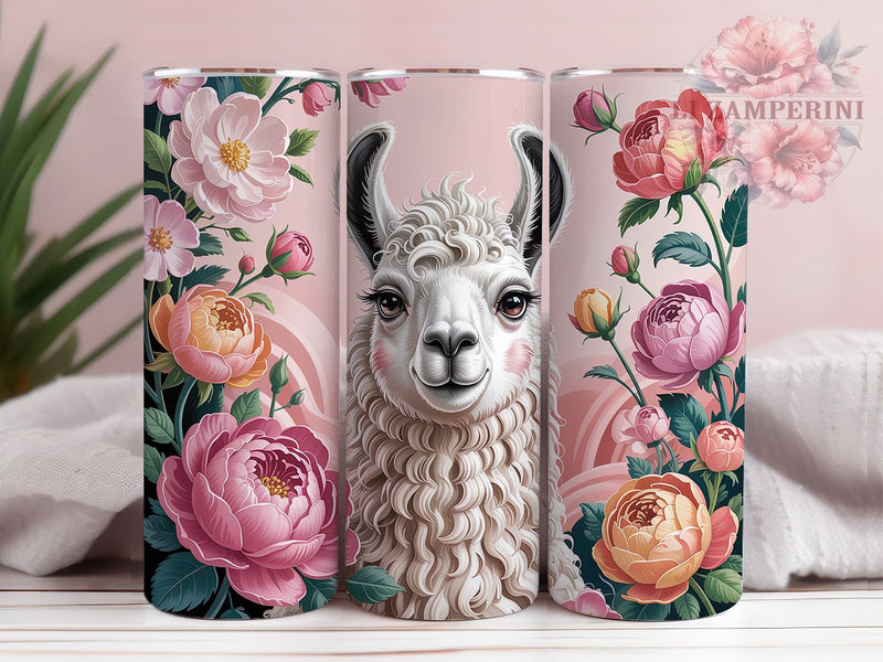 Cute Quilled Alpaca Tumbler, Quilled Paper, Lama Theme, Sublimation Art ...