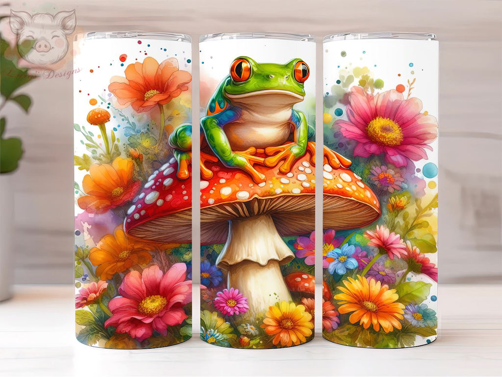 Cute Retro Frog 20oz Tumbler Png, Straight & Tapered Tumbler Png, Frog ...