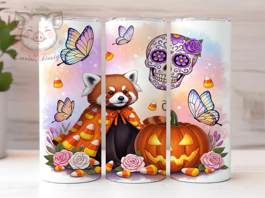 Cute Spooky Halloween Panda Tumbler, Cute Ghost Panda Wrap, Spooky ...
