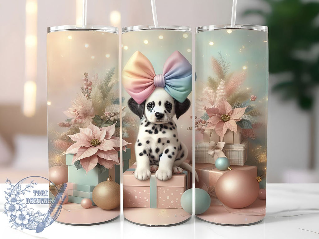 Cute Spotted Dalmatian Tumbler, Puppy Love Pattern, Cute Dog Design ...