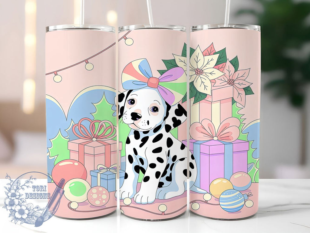 Cute Spotted Dalmatian Tumbler, Puppy Love Pattern, Cute Dog Design ...