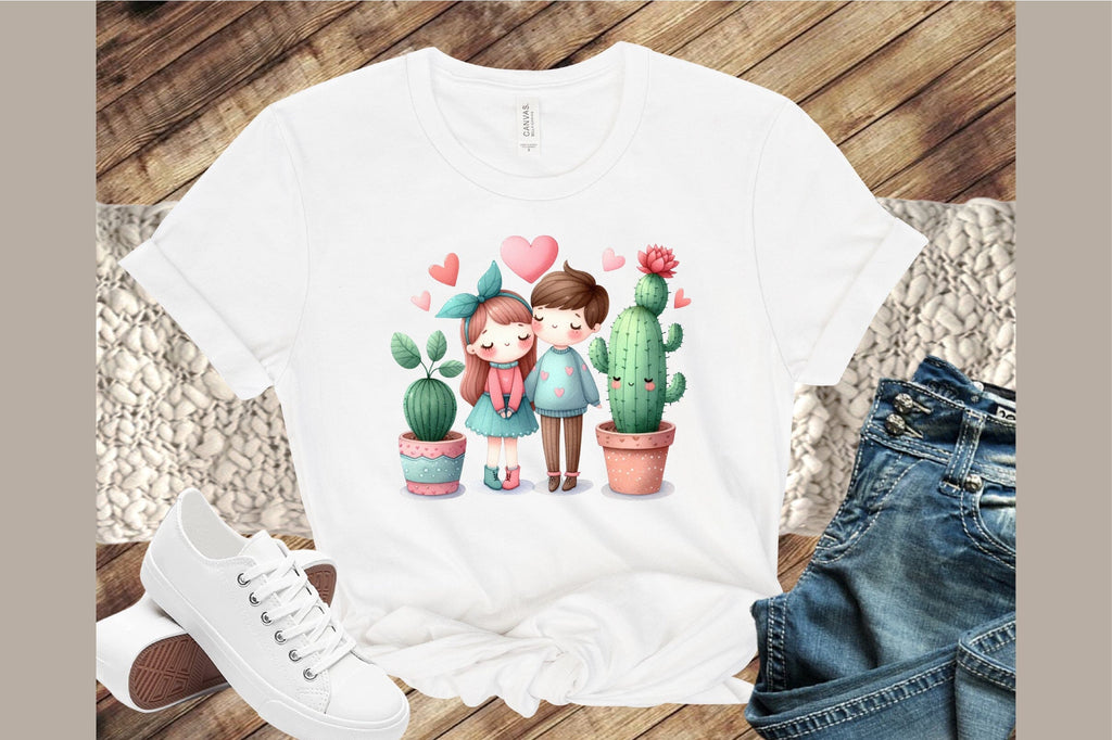 Cute Valentine Plant Couple Sublimation - So Fontsy