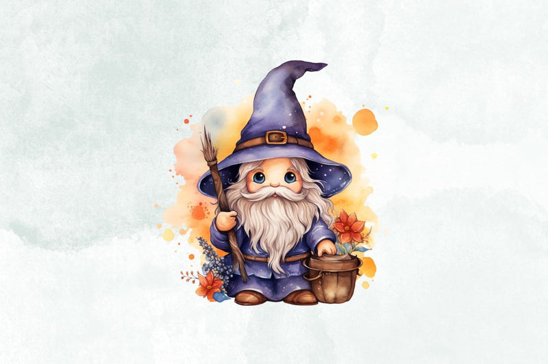Cute Wizard Watercolor Sublimation Bundle - So Fontsy