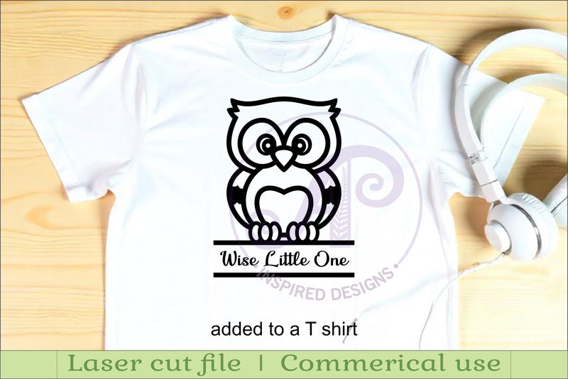 Cute Woodland Owl name sign svg laser cut file - So Fontsy