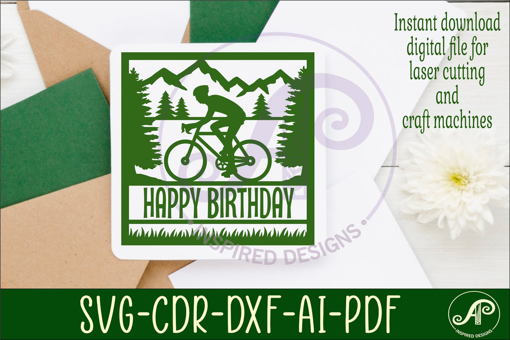 Cycling male Name sign svg laser cut template - So Fontsy