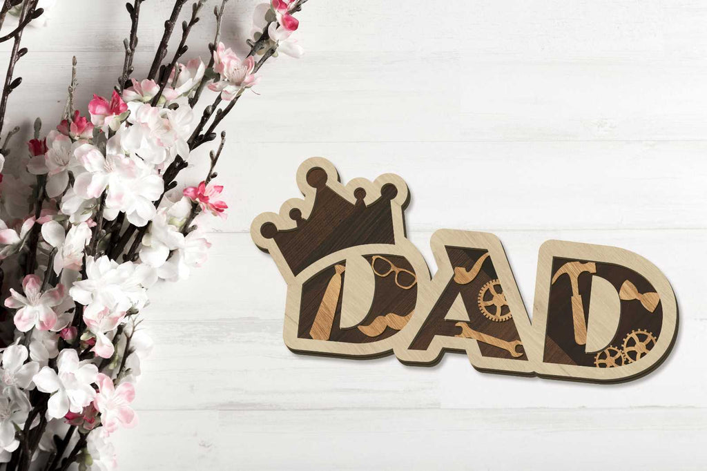 DAD Set Decorative Multilayer Panels, Wood Cut And Paper Cut Laser Cut ...