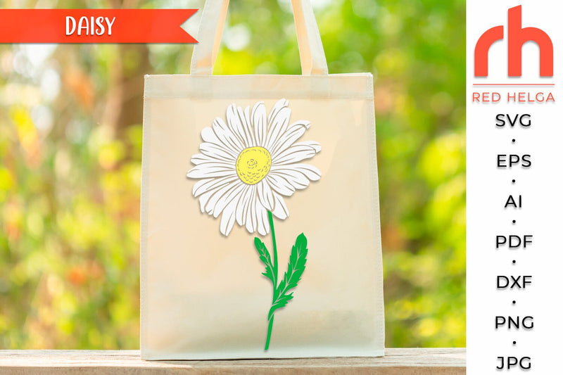 Daisy SVG, Aries Flower Cut File, April Birth Flower DXF - So Fontsy