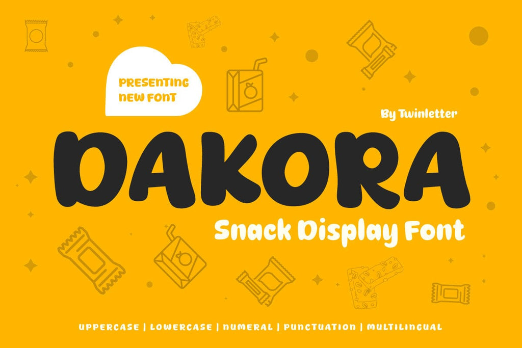 Dakora - Snack Display Font - So Fontsy