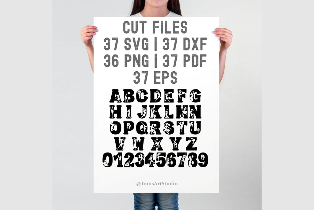 Dance Font Alphabet Svg, Dance Svg, Dancing Letters Svg, Dancer Silhou ...