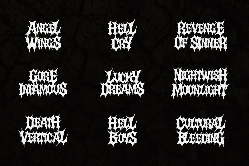 Darkness – Death Metal Typeface - So Fontsy