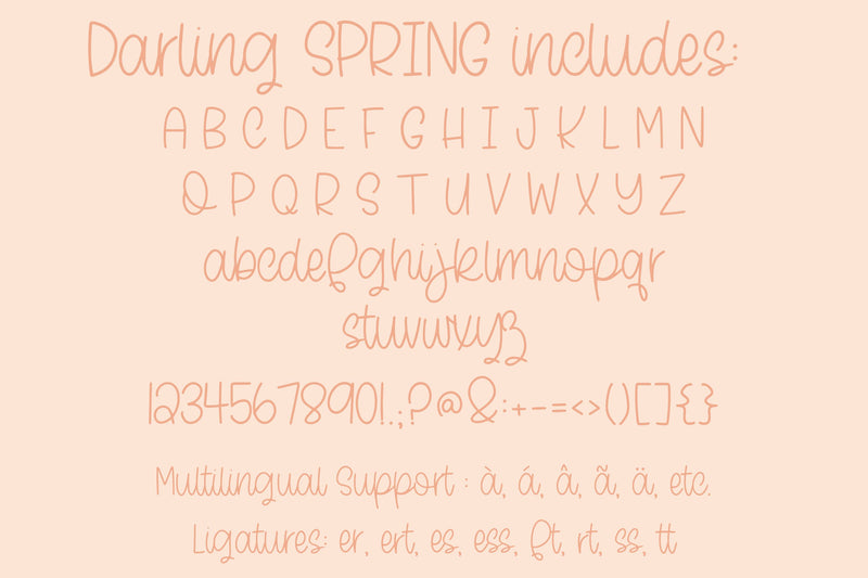 Darling Spring, A Cute Handwritten Script - So Fontsy