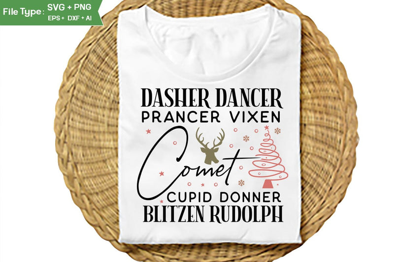 Dasher Dancer Prancer Vixen Comet Cupid Donner Blitzen Rudolph SVG ...